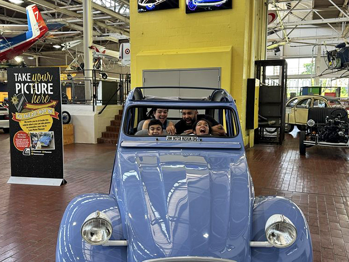 "Honey, I think we bought the wrong-sized car!" This family-friendly photo op lets visitors experience vintage motoring without the maintenance bills.