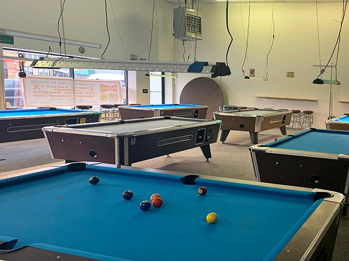 Not a fancy pool hall, but the real deal. Where characters gather, stories unfold, and the sound of balls clicking is the town's percussion.