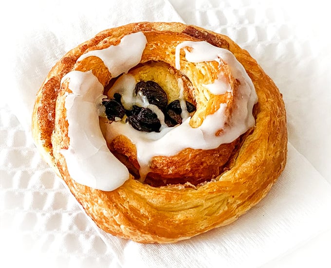 A cinnamon Danish with raisins that doesn't just speak to your soul – it sings a full Broadway musical complete with encore.