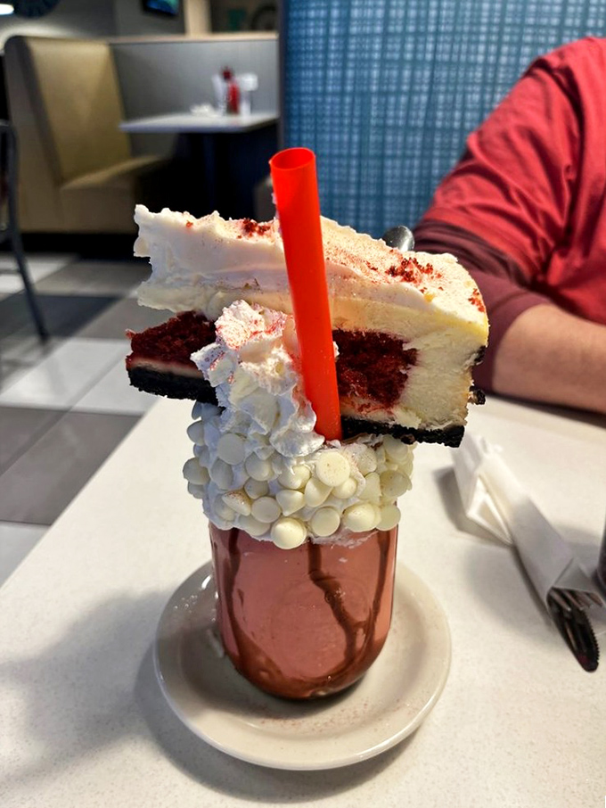 This milkshake-cake combo isn't just breaking the rules of dessert&mdash;it's creating a whole new constitution for sweet indulgence.
