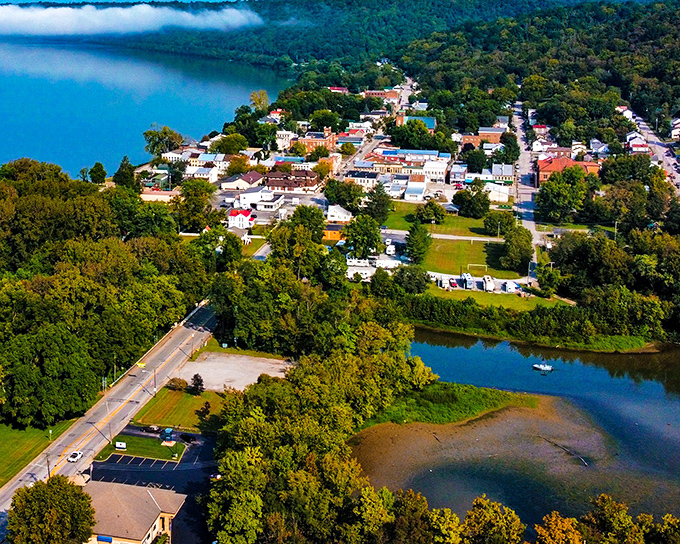Aerial views showcase Ripley's perfect balance of nature and architecture, where green spaces and historic buildings create a harmony that modern planners can only dream about. 