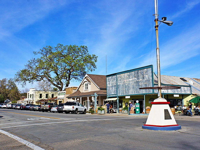 Los Olivos' main drag captures that perfect small-town America vibe where you half expect Andy Griffith to stroll by whistling the Mayberry theme song.