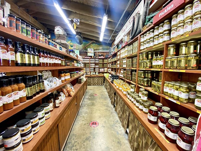 Jar-mageddon! A preserve library where every shelf tells stories of Florida sunshine captured at its peak and sealed for posterity.