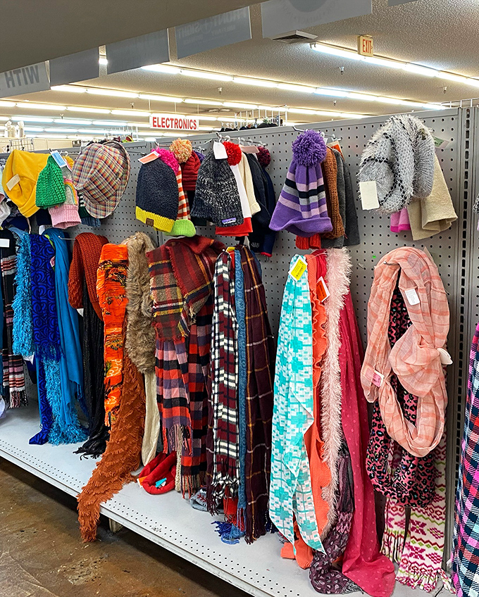 A kaleidoscope of scarves and winter wear proves California does indeed have seasons&mdash;at least in the fashion department.