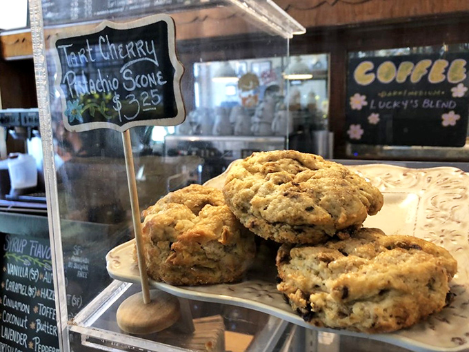 Scones that could make a British tea master renounce their citizenship. These tart cherry pistachio beauties redefine what breakfast pastry can be.
