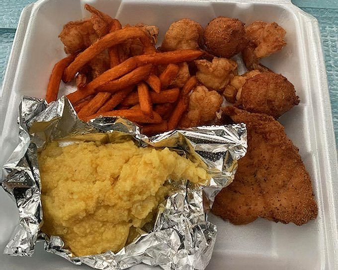 This seafood combo plate proves that sometimes more really is more, especially when it's this deliciously executed.