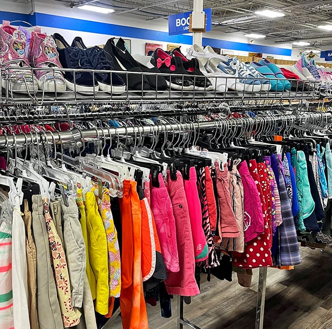 The children's section explodes with color, where tiny fashionistas-in-training can build wardrobes that would make their full-sized counterparts jealous.