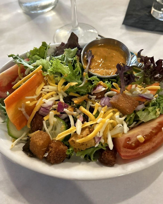 A salad that doesn't apologize for being a salad &ndash; fresh, colorful, and substantial enough to satisfy even committed carnivores.