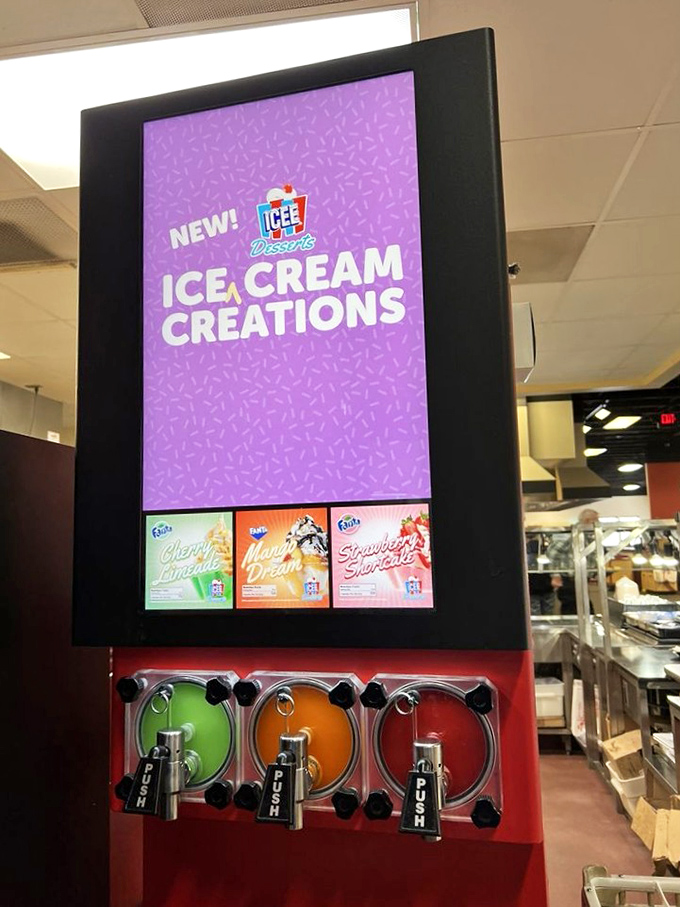 The ICEE machine's vibrant trio of flavors promises brain freeze nirvana &ndash; childhood nostalgia with adult portion control conveniently forgotten.
