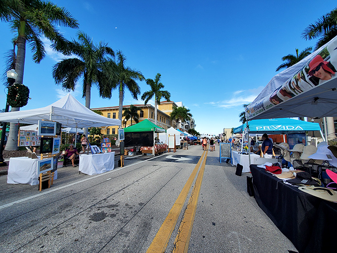 Street fair shenanigans! Downtown transforms into a vibrant marketplace where you can find everything from local art to that flamingo tchotchke you definitely don't need.