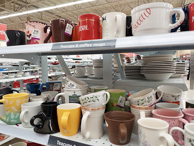 Coffee mugs bearing vacation destinations and motivational phrases&mdash;silent witnesses to thousands of Monday morning complaints and revelations.