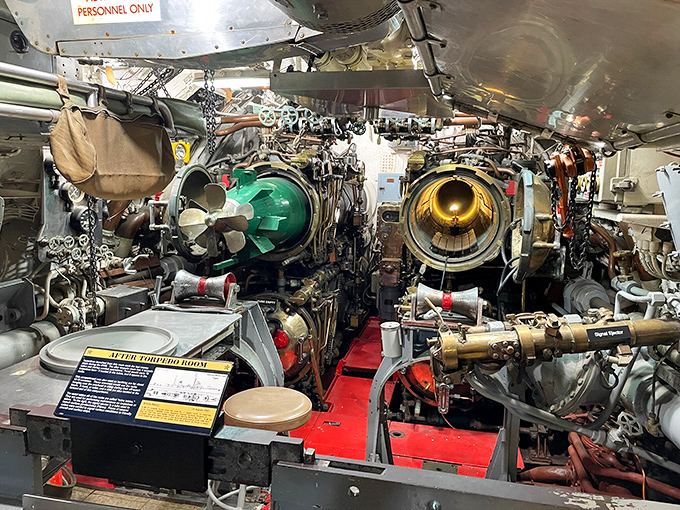 The business end of submarine warfare &ndash; these torpedo tubes delivered the Torsk's knockout punches during its final World War II missions.