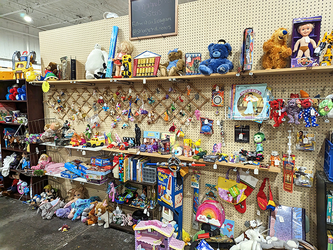 Childhood memories line these shelves&mdash;from Care Bears to vintage board games&mdash;each toy a time machine waiting to transport you back to Saturday mornings past.