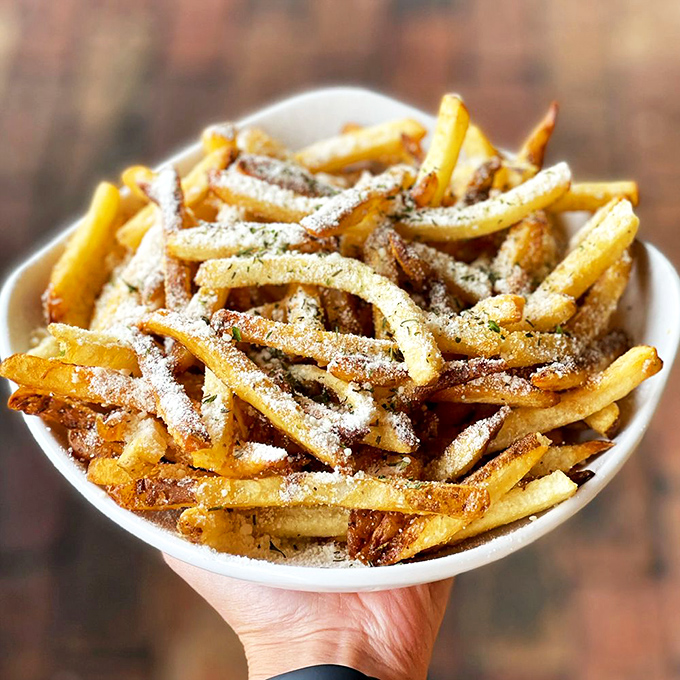 These aren't just fries&mdash;they're golden wands of potato perfection dusted with parmesan that make regular fries seem like they're not even trying. 