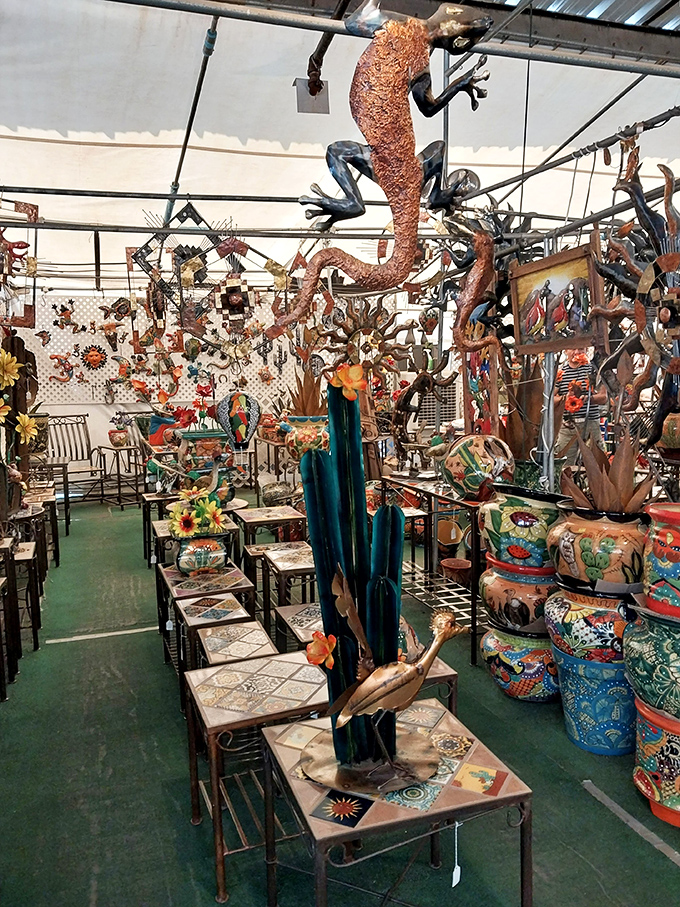 Part art gallery, part fever dream&mdash;this booth showcases the kind of Southwestern creativity that makes interior designers reach for their wallets.