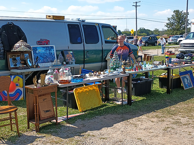 One vendor's lifetime collection becomes another's afternoon discovery. The best booths tell stories through their carefully curated chaos.