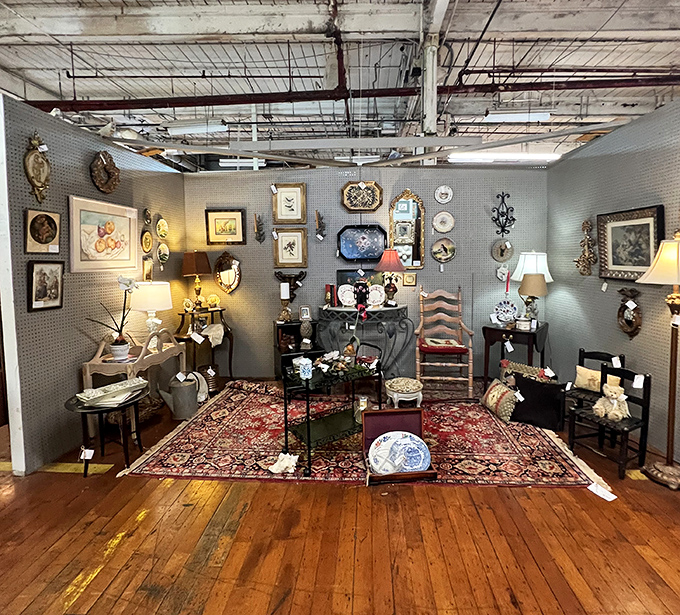 Wall-to-wall treasures arranged with the precision of a museum and the warmth of grandma's living room. Each plate tells a different story.