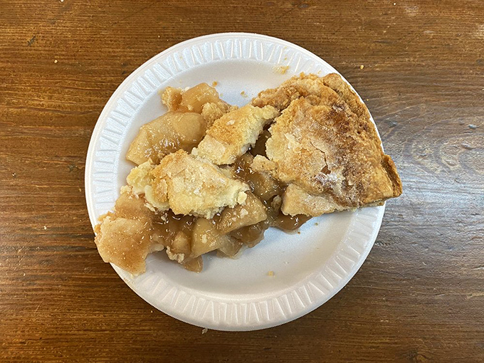 Apple pie that's worth every calorie. Flaky crust, tender fruit, and that perfect balance of sweet and tart &ndash; this is America in dessert form.