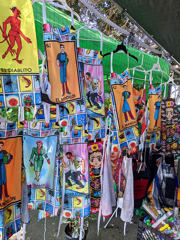 Lotería aprons and Mexican folk art bring vibrant cultural touchstones to your kitchen—cooking instantly becomes 40% more festive when wearing these.