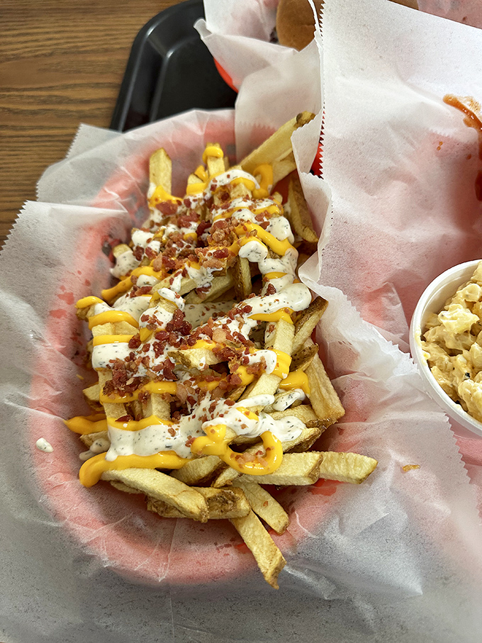 Bacon cheese fries that make you question why you've wasted time eating lesser versions. Diet starts tomorrow... or possibly never.