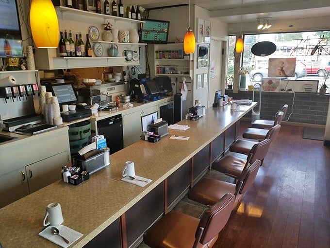 The counter seats&mdash;where solo diners become regulars, where coffee cups are never empty, and where the best diner stories are exchanged.