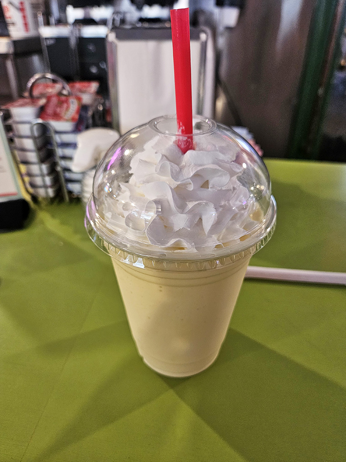 This isn't just a milkshake&mdash;it's a hand-spun time machine topped with whipped cream that transports you back to simpler days when calories didn't exist.