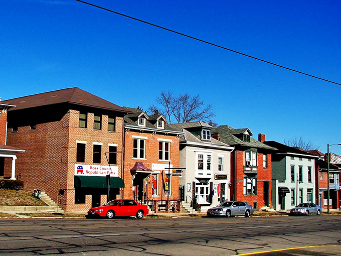 A street where every building has a story, and if these bricks could talk, they'd need their own podcast series.