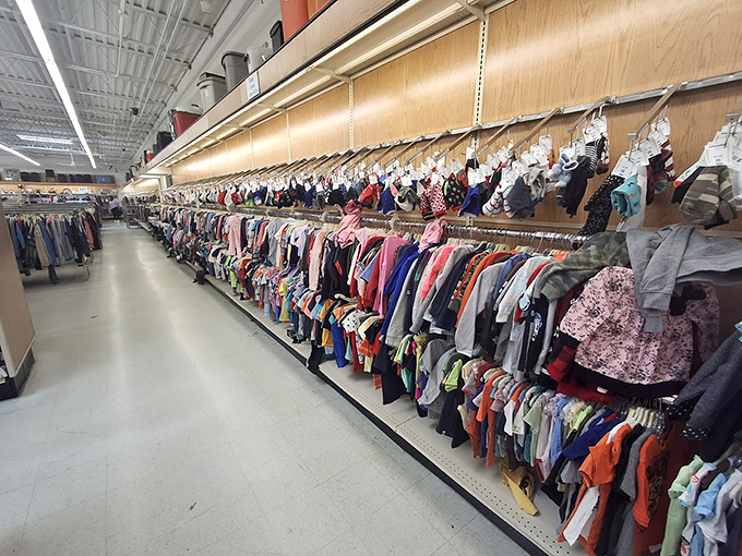 Tiny fashionistas-in-training get their own massive section. Those pink pants paired with that patterned top? Mini fashionista gold!