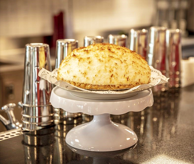 Coconut meringue pie with a crown so high it needs its own atmosphere&mdash;a cloud-like topping that's the stuff of dessert dreams.