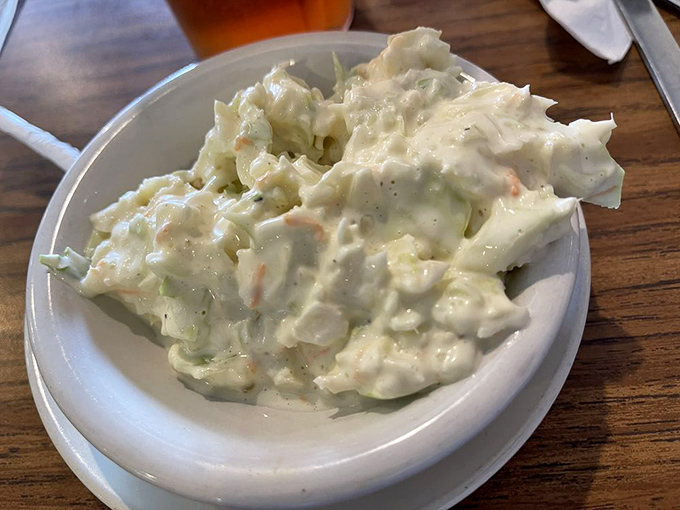 Creamy coleslaw that knows its supporting role&mdash;the perfect sidekick to cut through richer dishes without stealing the spotlight.