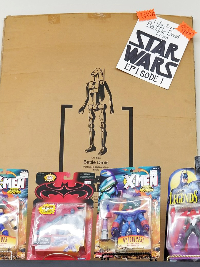 Nostalgia alert! These mint-in-package action figures from Star Wars and X-Men are a collector's dream&mdash;childhood memories with price tags attached.