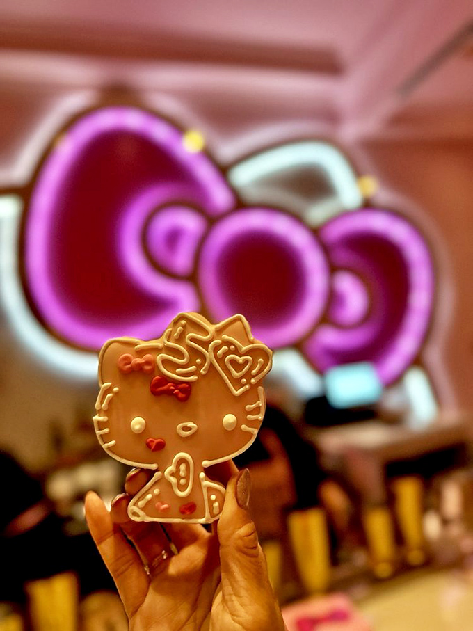 Not your average cookie – this Hello Kitty creation is the edible equivalent of finding out your favorite childhood cartoon just got a sophisticated reboot.