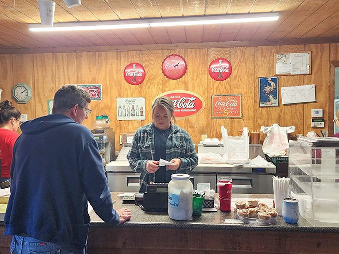Coca-Cola memorabilia adorns the walls&mdash;because in Georgia, the only thing that pairs better with barbecue than sweet tea is an ice-cold Coke.