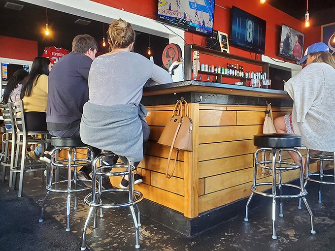 The bar area: where strangers become friends united by the universal language of exceptional food and the anticipation of greatness.
