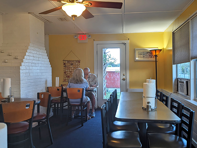 Where regulars become family and first-timers become regulars. That white brick fireplace has heard more fishing tales than a marina