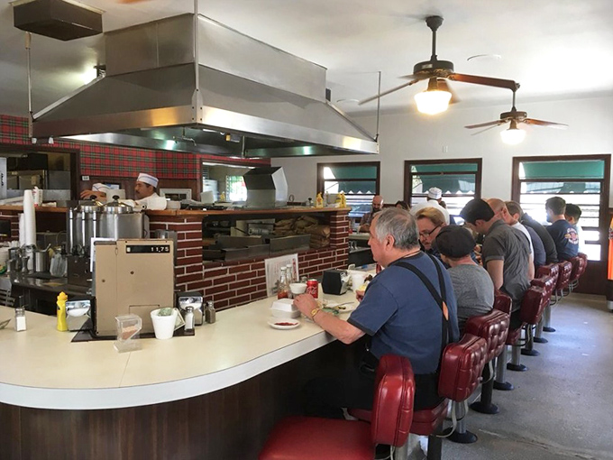 Strangers become neighbors at this counter. In a city often criticized for superficiality, The Apple Pan offers something genuine &ndash; connection over great food.