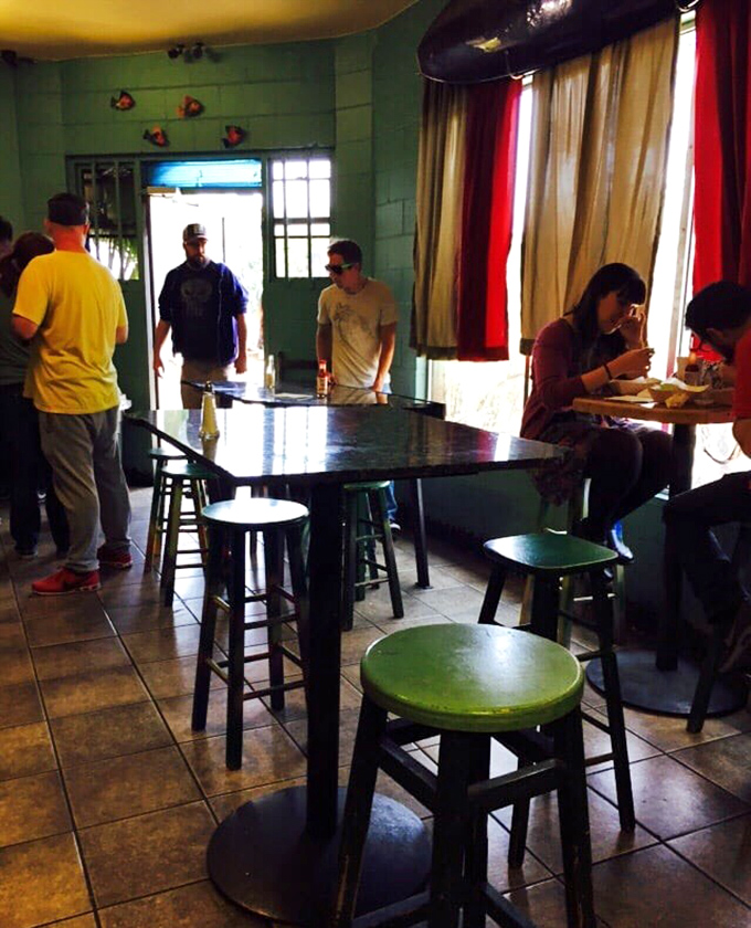 The indoor dining area has all the pretension of your favorite aunt's kitchen&mdash;none whatsoever&mdash;just honest food and happy people.