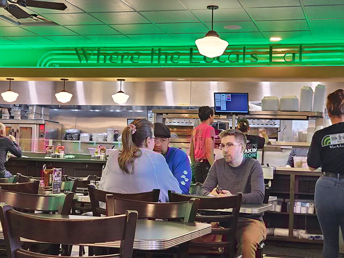 "Where the locals eat" isn't just a slogan &ndash; it's the truth. The counter seating offers front-row tickets to the culinary show.