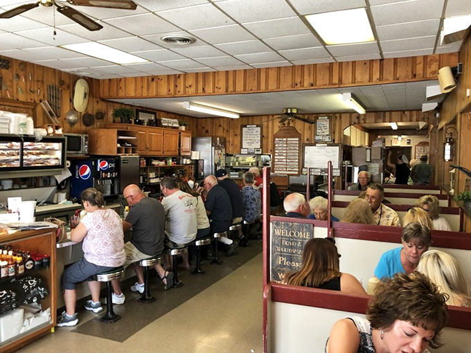 The counter seating&mdash;where strangers become neighbors and regulars become family. More meaningful connections happen here than on any social media platform.