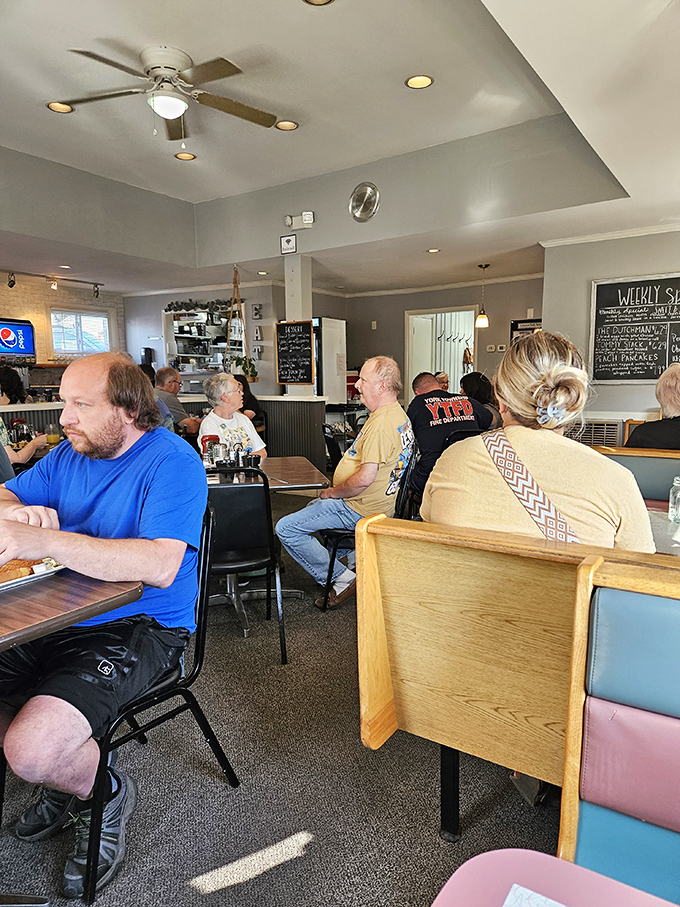 Local regulars fill the tables, creating the kind of community atmosphere that makes breakfast special.