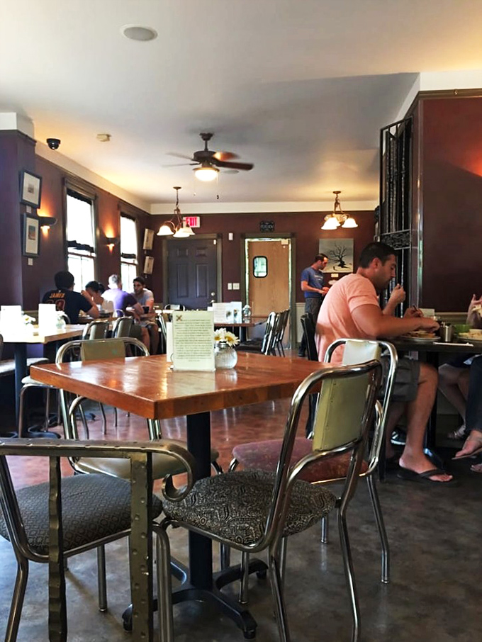 Busy tables filled with locals who've discovered Cleveland's best-kept breakfast secret hiding in plain sight.