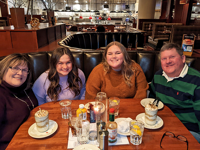 The true measure of any restaurant isn't just the food&mdash;it's the memories created around the table. This family's dessert moment captures it perfectly.