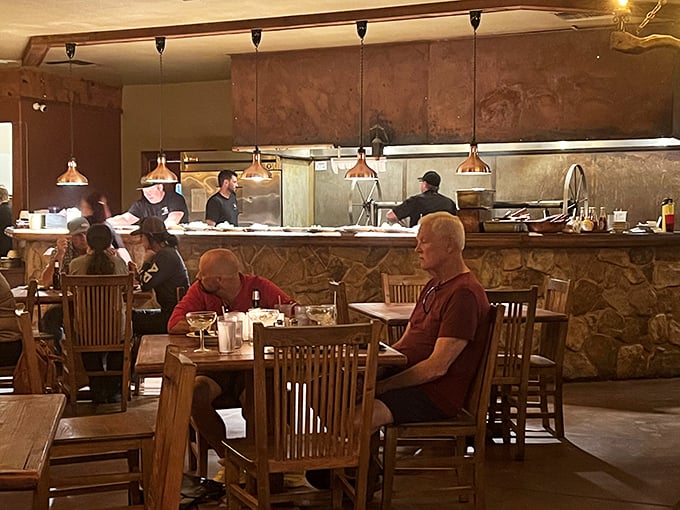 Where locals and travelers come together over exceptional food&mdash;the open kitchen design lets you watch the mesquite magic happen.