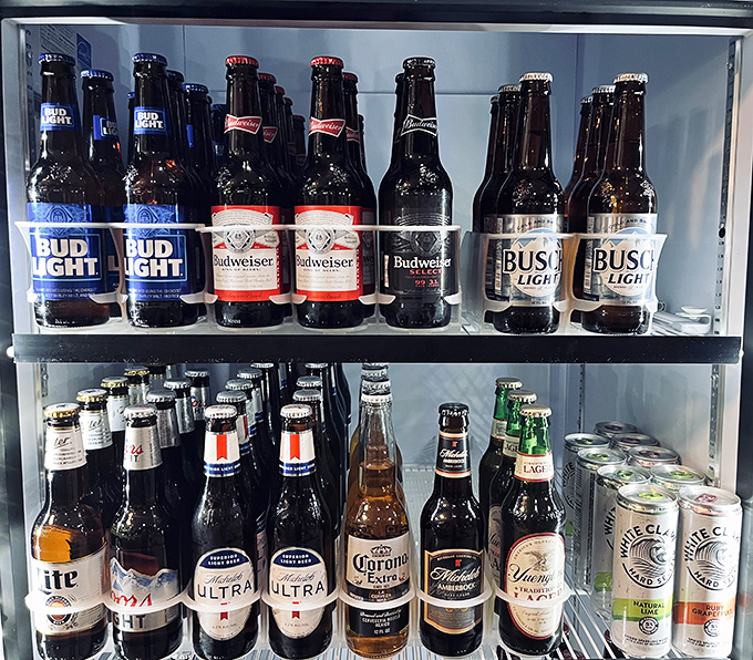 The beer cooler offers liquid companionship for your barbecue journey &ndash; mostly Missouri favorites that know exactly how to cut through rich, smoky flavors.
