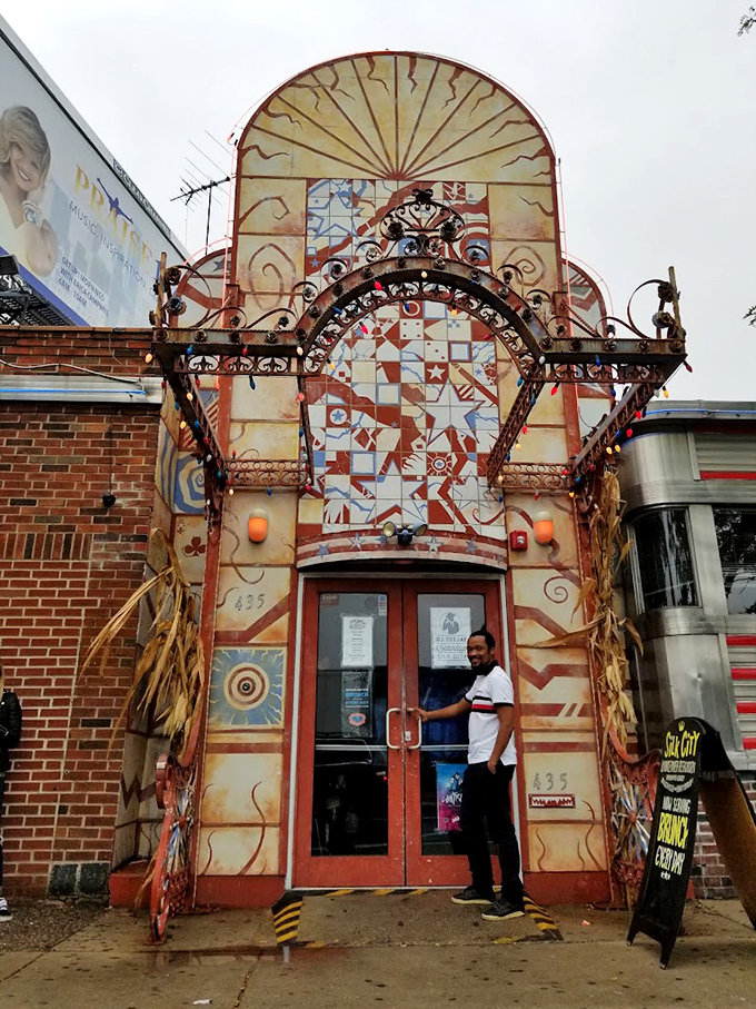 This entrance isn't just quirky&mdash;it's a portal to another dimension where food dreams come true and calories don't count.