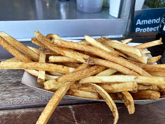 Golden, crispy, perfectly salted fries&mdash;because sometimes the perfect ice cream companion isn't more sweetness, but a savory counterpoint that makes sense.