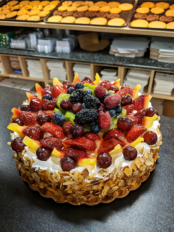 Not just a fruit cake, but a crown jewel of pastry artistry that makes you wonder why you'd ever waste stomach space elsewhere.