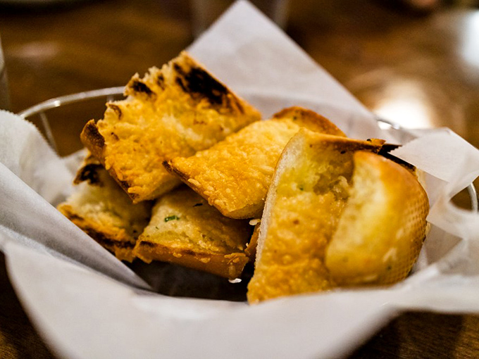 Garlic bread that's achieved the perfect golden ratio&mdash;crisp enough to crackle, soft enough to soak up every last drop of chowder.