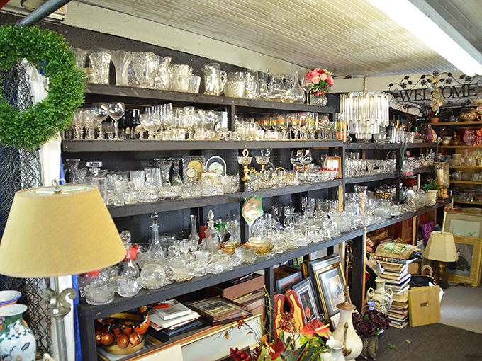 Crystal clear glassware collection that would make your grandmother weep with nostalgic joy and envy.