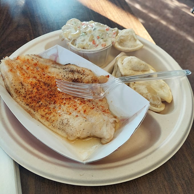 Sometimes simplicity speaks volumes. This perfectly broiled fish fillet needs nothing more than proper seasoning and respectful cooking.